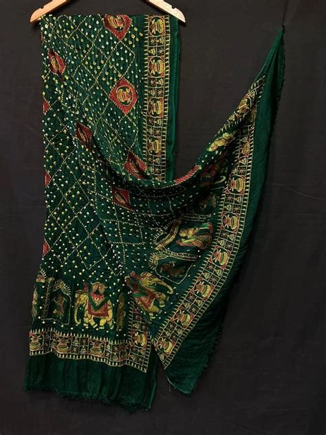 Model Silk Bandhej Work Dupttakcor At Rs 193900 Banarasi Cotton