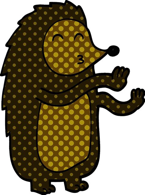 Cartoon Doodle Dancing Hedgehog 12242392 Vector Art At Vecteezy