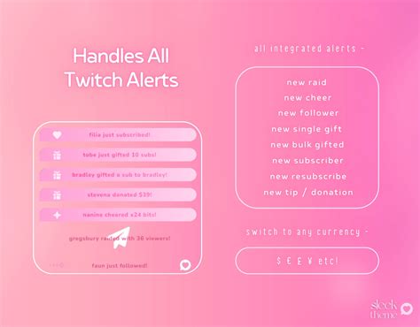 Sleek Chat Widget Customizable Colors Cute Chat Minimal Theme Pastel Pink Chat Box And Alerts
