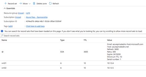 Azure Private DNS Zone Eax