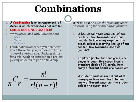 Unit Section Probability Counting Techniques OBJECTIVES