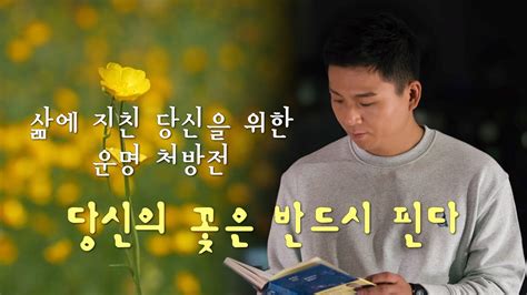 조금만 힘내세요 당신의 꽃은 반드시핀다 운명은 아직 결정되지 않았다 Youtube