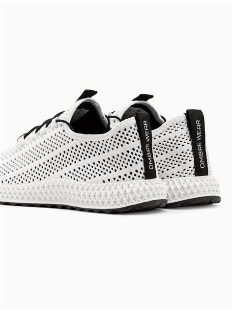 Buty męskie wsuwane sneakersy z siateczki białe V7 OM FOKS 0117