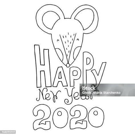 2020滑鼠新年快樂範本徽章徽章插圖老鼠老鼠星座中國鼠年2020年手繪插圖向量圖形及更多二零二零年圖片 二零二零年 亞洲 俄羅斯