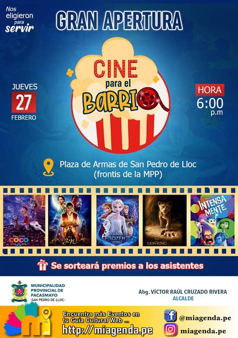 27 Febrero PACASMAYO Cine Para El Barrio En La Plaza De Armas De San