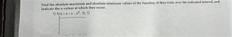 solved find the absolute maximum and absolute minimum values