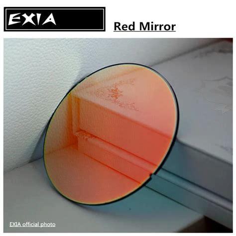 Flash Red Mirror Coatings Sunglasses Lenses Flat Base Curve 2 With Ar