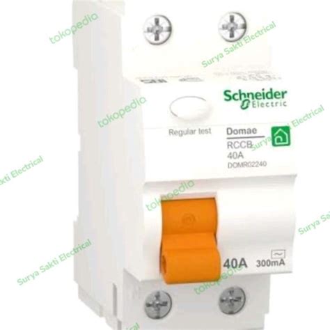 Promo SCHNEIDER ELCB RCCB DOMAE 2P 40A 300MA AC DOM16795 Diskon 23 Di