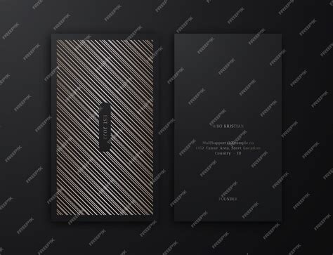 Premium Vector Elegent Dark Gold Luxury Vertical Budiness Card