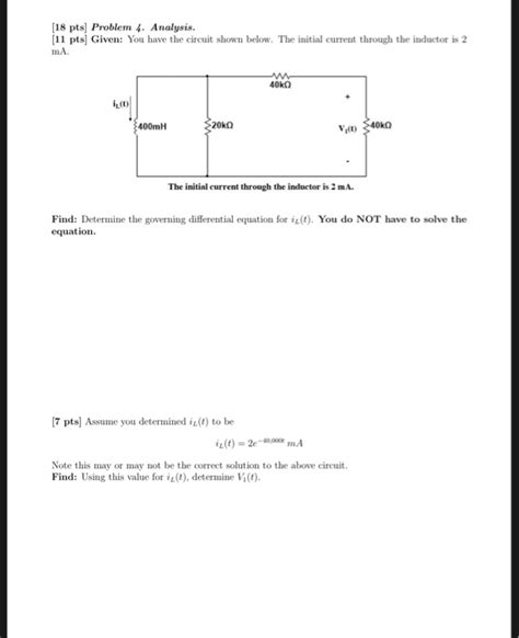 Solved 18 Pts Problem 4 Analysis 11 Pts Given You Have