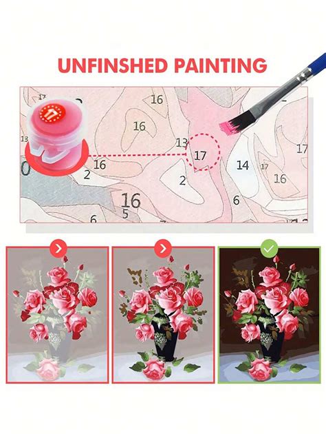 1 Set Bowknot Painting DIY Unframed Digital Oil Painting Kit Home