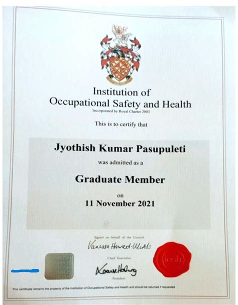 Jyothish Kumar On Linkedin Iosh 19 Comments