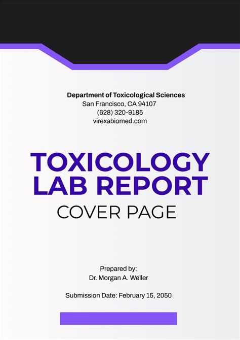 Free Biology Lab Report Cover Page Template To Edit Online