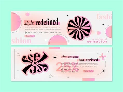 Premium Vector Gradient Modern Aesthetic Typography Horizontal Banner
