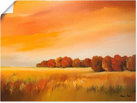 Artland Wandbild Herbst Felder 1 St Als Leinwandbild Wandaufkleber