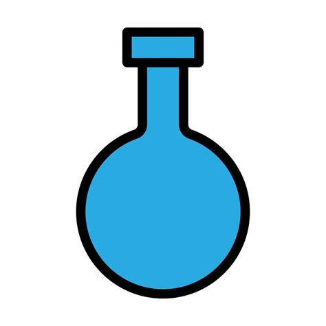 Lab Flask Icon Line Isolated On White Background Black Flat Thin Icon On Modern Outline Style