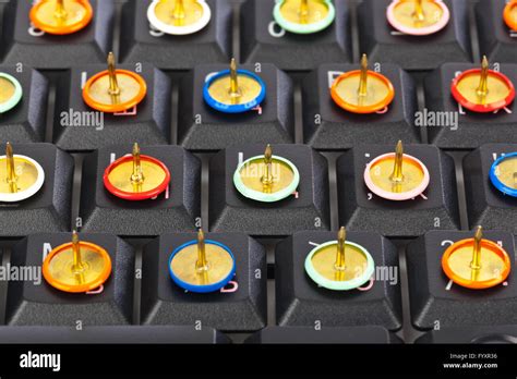 Pins On Computer Keyboard Stock Photo Alamy