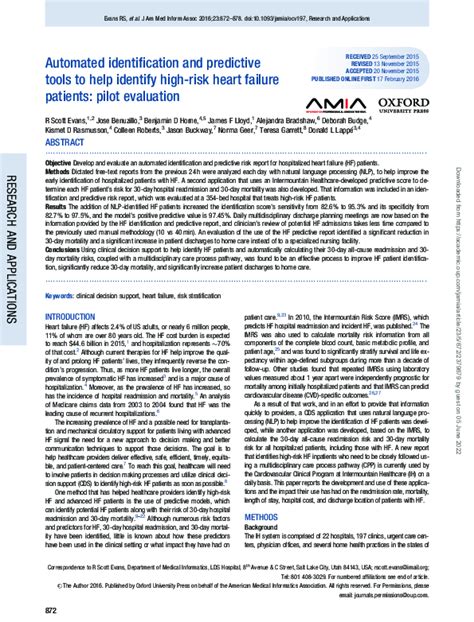 Pdf Automated Identification And Predictive Tools To Help Identify