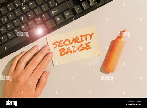 Handwriting Text Security Badgecredential Used To Gain Accessed On The