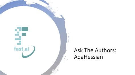 With The Authors Adahessian Optimizer Youtube