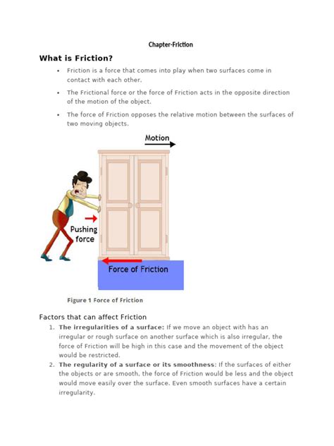 Chapter Friction Pdf Friction Force
