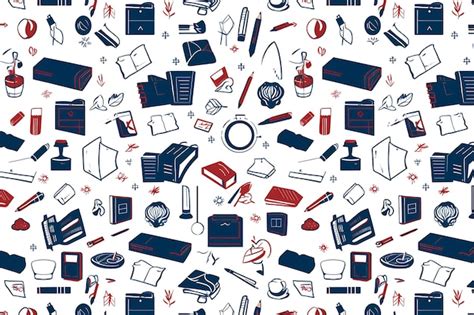 Premium Vector School Symbols Repeat Pattern