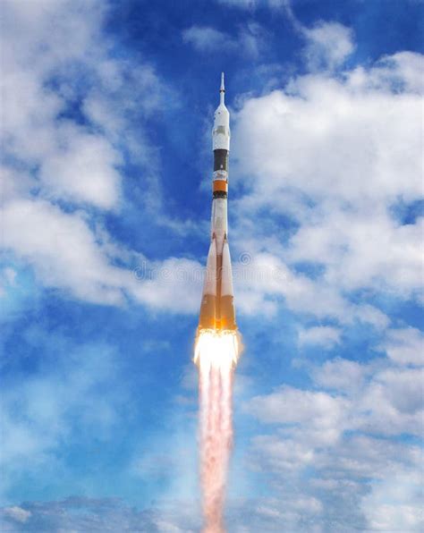 Rocket Spaceship The Elements Of This Image Furnished By Nasa Stock