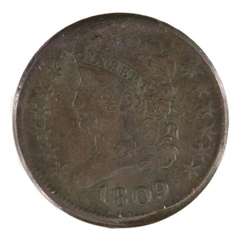 First Year Of Issue 1809 Classic Head Half Cent Ebth