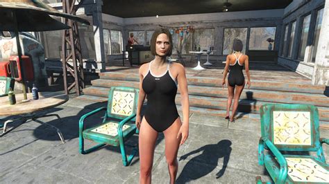 Anyu Sports Swimsuits Cbbe At Fallout 4 Nexus Mods And Community