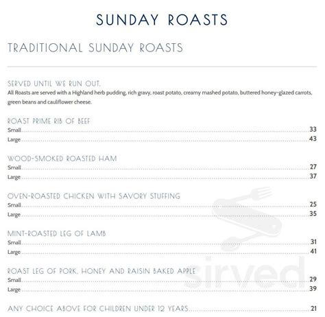 Balmoral Restaurant Menu In Campton Hills Illinois Usa