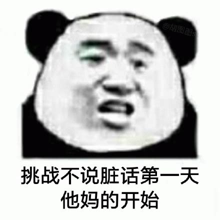 挑战不说脏话第一天他妈的开始熊猫头表情包表情包图片gif动图 求表情网 斗图从此不求人