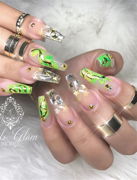 56 Trendy Summer Acrylic Coffin Nails Design And Color Ideas Fashionsum