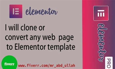 Convert Or Clone Any Web Page Or Any Site Into Elementor Template