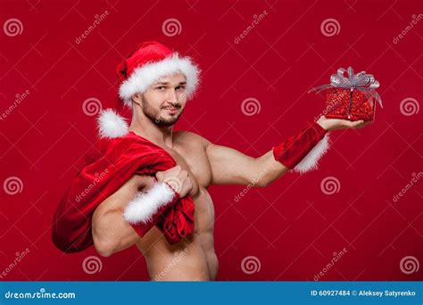 Papai Noel Sexy Tem A Surpresa Para Você Foto De Stock Imagem De Preto Povos 60927484