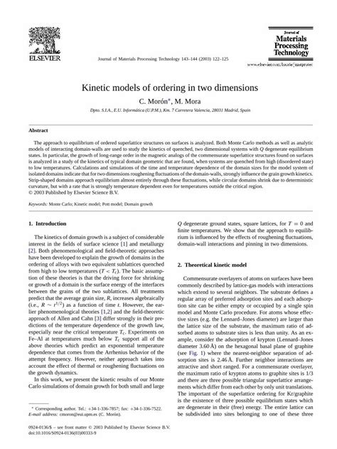 Pdf Kinetic Models Of Ordering In Two Dimensions Dokumen Tips