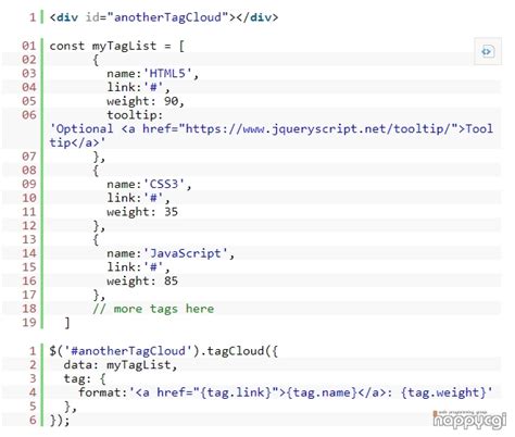 dynamic seo friendly tag cloud generator in jquery happycgi