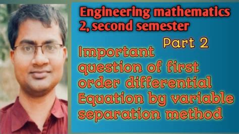 first order differential equation variable separation method