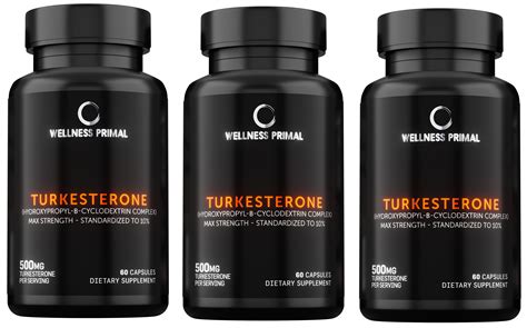 Wellness Primal Turkesterone 500mg With Hydroxypropyl Beta Cyclodextrin