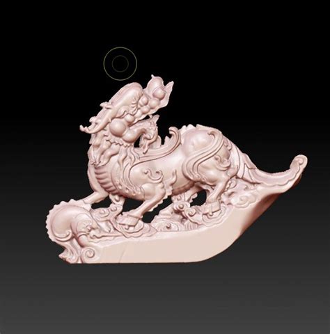 一个麒麟模型模型 动物雕塑模型库 Objobjmtl模型下载 Cg模型网