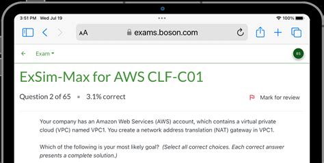 Clf C Aws Practice Exam Boson