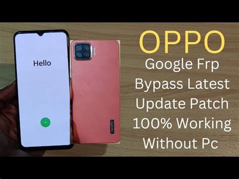 Oppo F17 F17 Pro Frp Bypass Latest Patch Oppo Cph2095 Unlock Google
