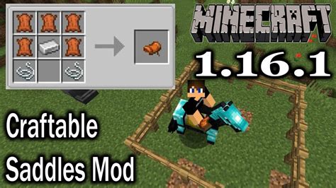 Monturas Crafteables Craftable Saddles Mod Minecraft 1 16 1 Youtube