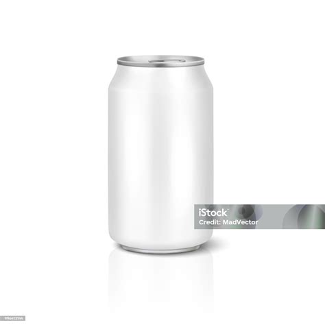현실적인 3d 빈 광택 금속은 알루미늄 맥주 팩 벡터 또는 시각적 330 Ml를 수 있습니다 라 거 술 청량 음료 소 다 탄산