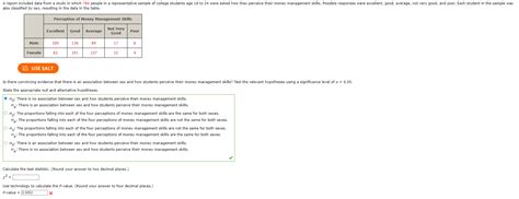 Solved T0 There Is No Association Between Sex And How