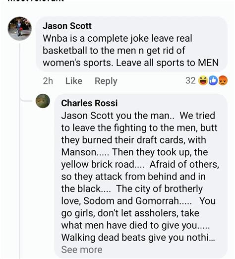 Under A Post About Caitlin Clark Scrolller