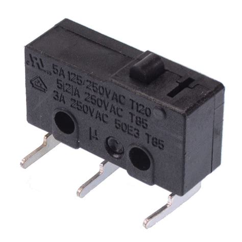 Push Button Horizontal Pcb V4 Miniature Microswitch Spdt 5a — Maplin Pro Your One Stop