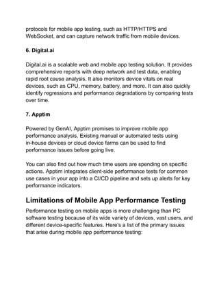 A Complete Step By Step Guide To Mobile App Performance Testing Pdf