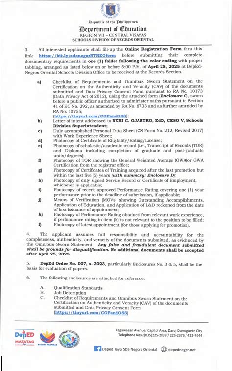 Deped Negor Administrative Service Section