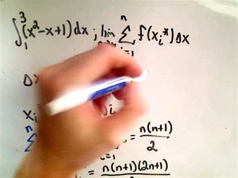 Definite Integral As A Limit Of Riemann Sums Expii