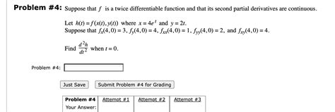 Solved Problem 4 Suppose That F Is A Twice Differentiable